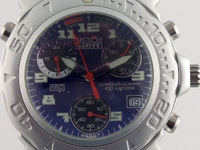 SECTOR 150 ALUTEK CHRONO-ALARM BLUE MEN'S WATCH | eBay