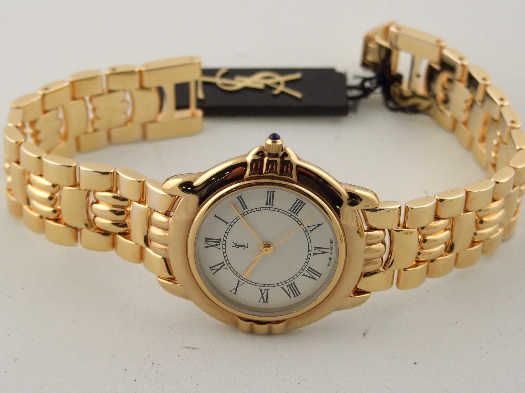 ysl yves saint laurent gold plated swiss made watch, ysl mens messenger bag